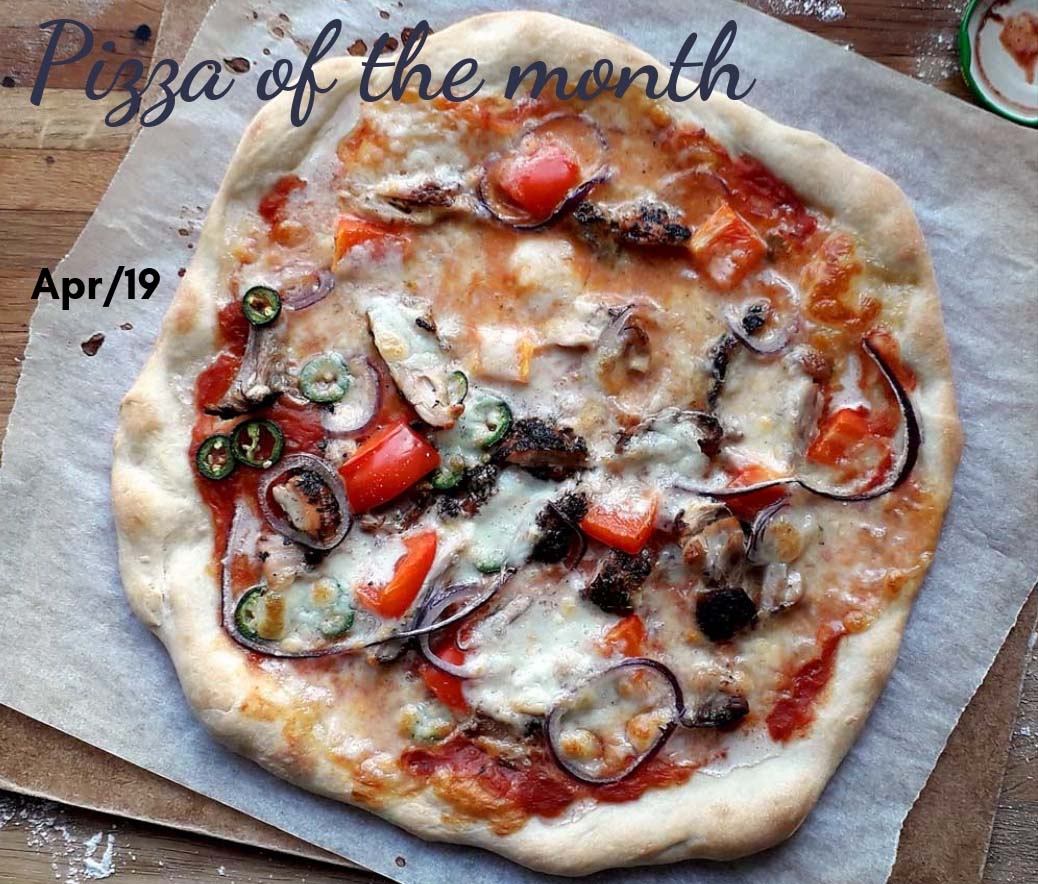 Pizza of the month, April with leftovers only - Sourdough&Olives